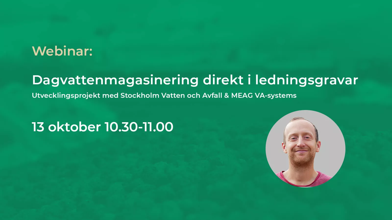 Webinar | Dagvattenmagasinering direkt i ledningsgravar